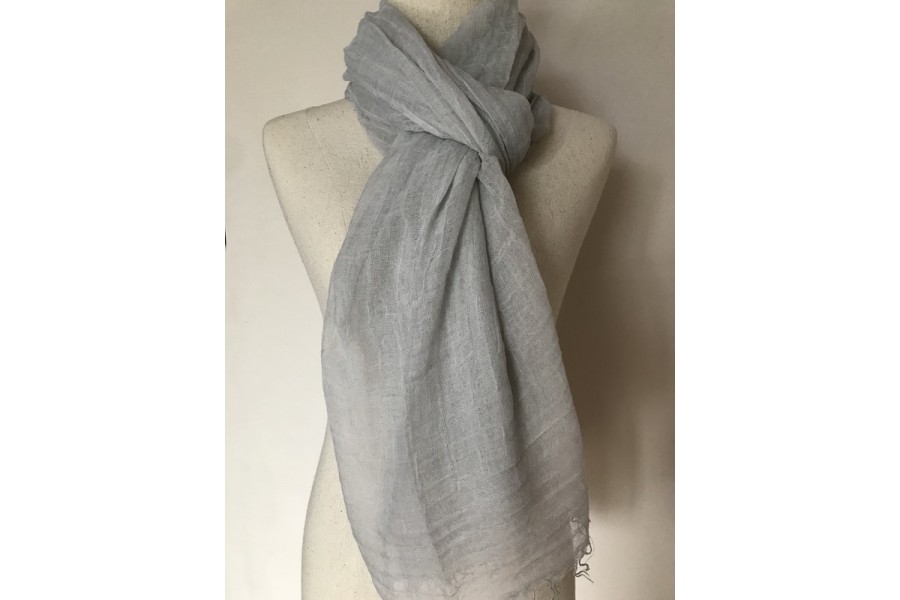 Écharpe blanche lin femme et homme