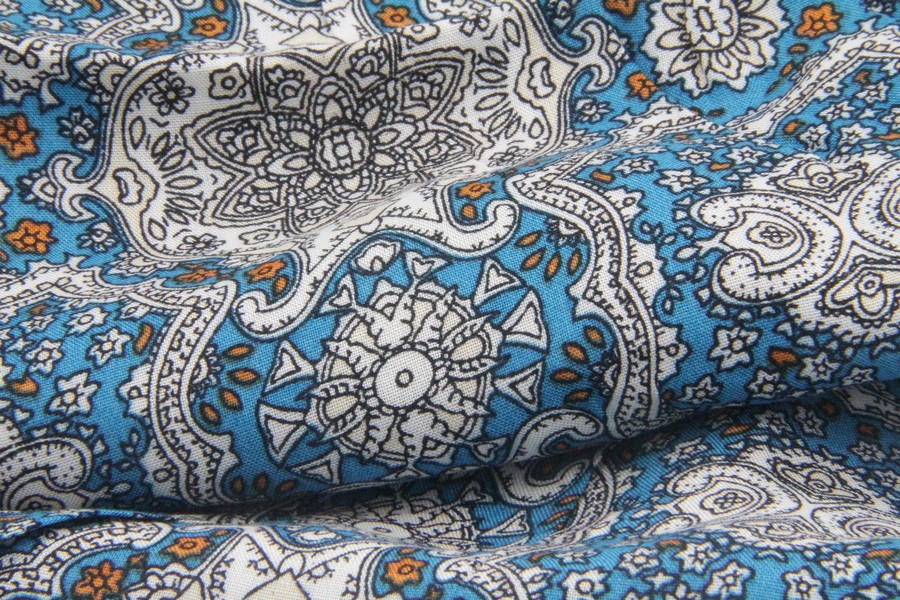 Echarpe en coton bleu cobalt, roi et marine homme