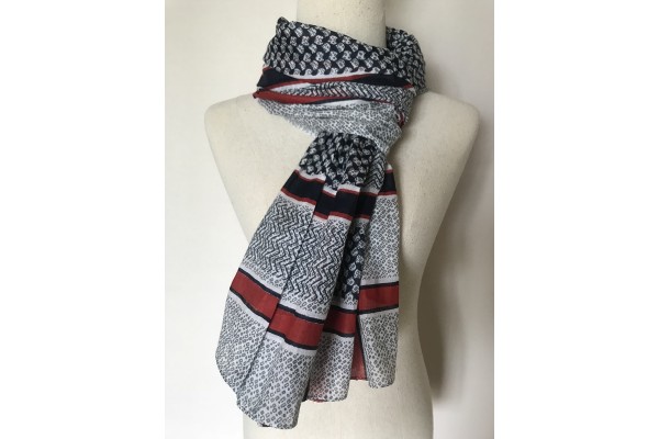 Luxury men's cotton scarf