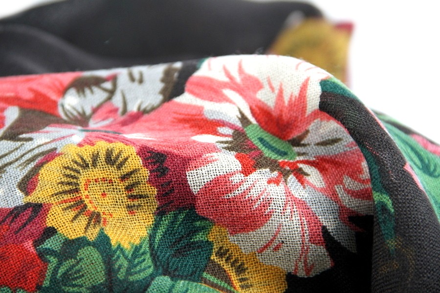 Women's black wool shawl